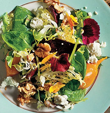 more than burnt toast: Fresh and Local with Baby Beets, Walnuts, Goat ...