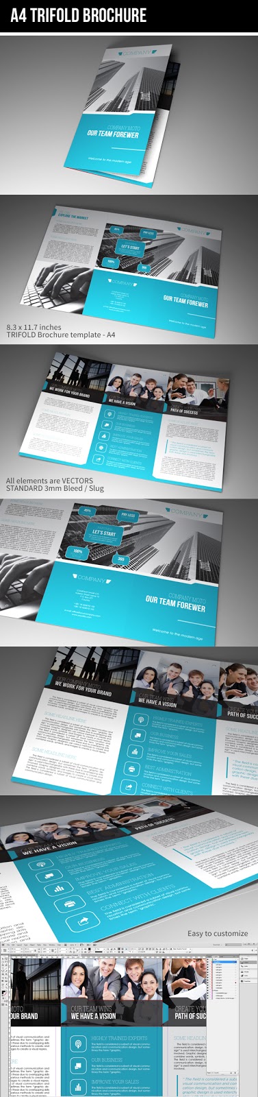 indesign templates indesign templates: Indesign template A4 trifold ...