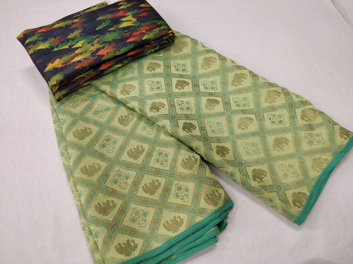 Satin weaving embosse