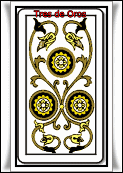 Tres De Oros- Arcanos Menores - Tarot de Marsella - - Las Revelaciones ...