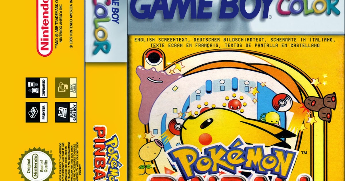 Solo una partida mas: Pokemon pinball Game boy color cassette cover and ...