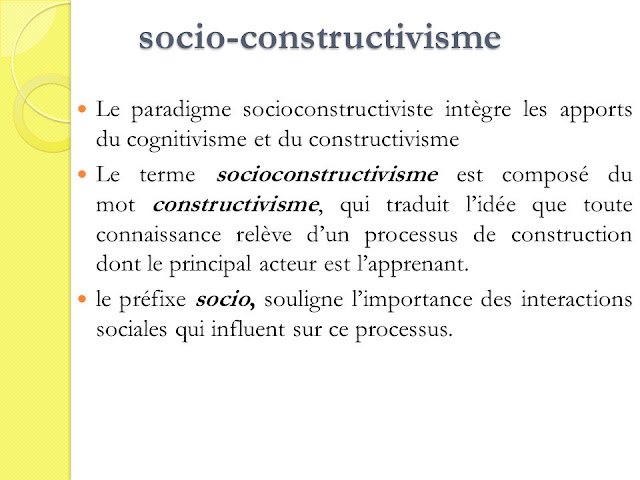 Le socio constructivisme