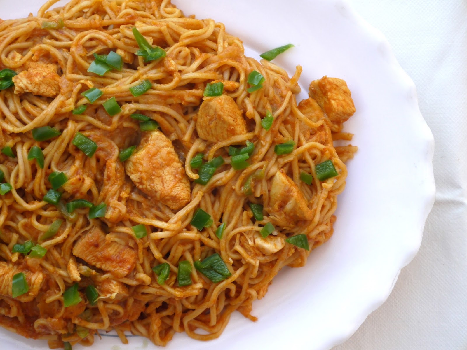 This Muslim Girl Bakes: Spicy Chicken Noodles.