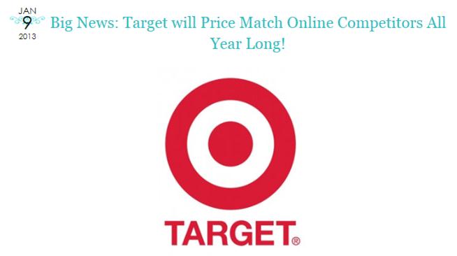 Women on a Mission: Mom Edition: TARGET ONLINE PRICE MATCHING!