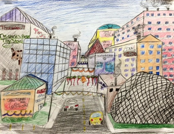 Mrs. Nhu's Oakdale Art Class: 1-Point Perspective Cityscapes