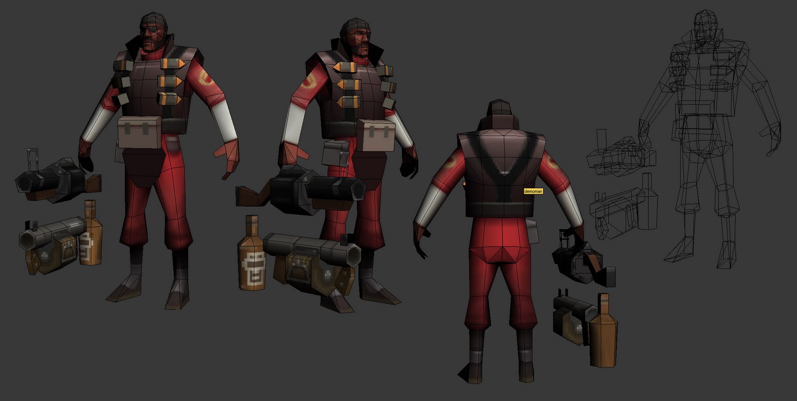 Unico Interaction: Low Polygon Modelling Reference - TF2