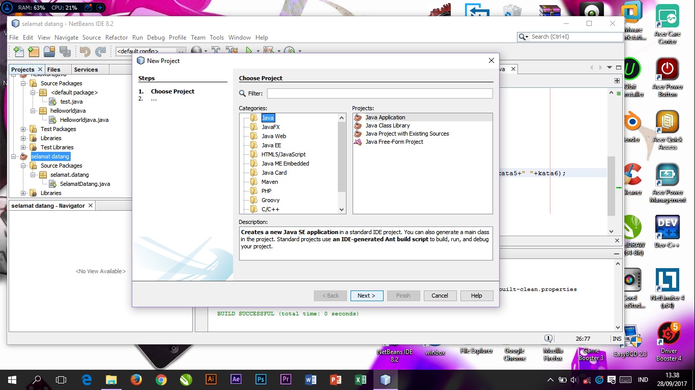 Membuat Program Sederhana Menggunakan NetBeans