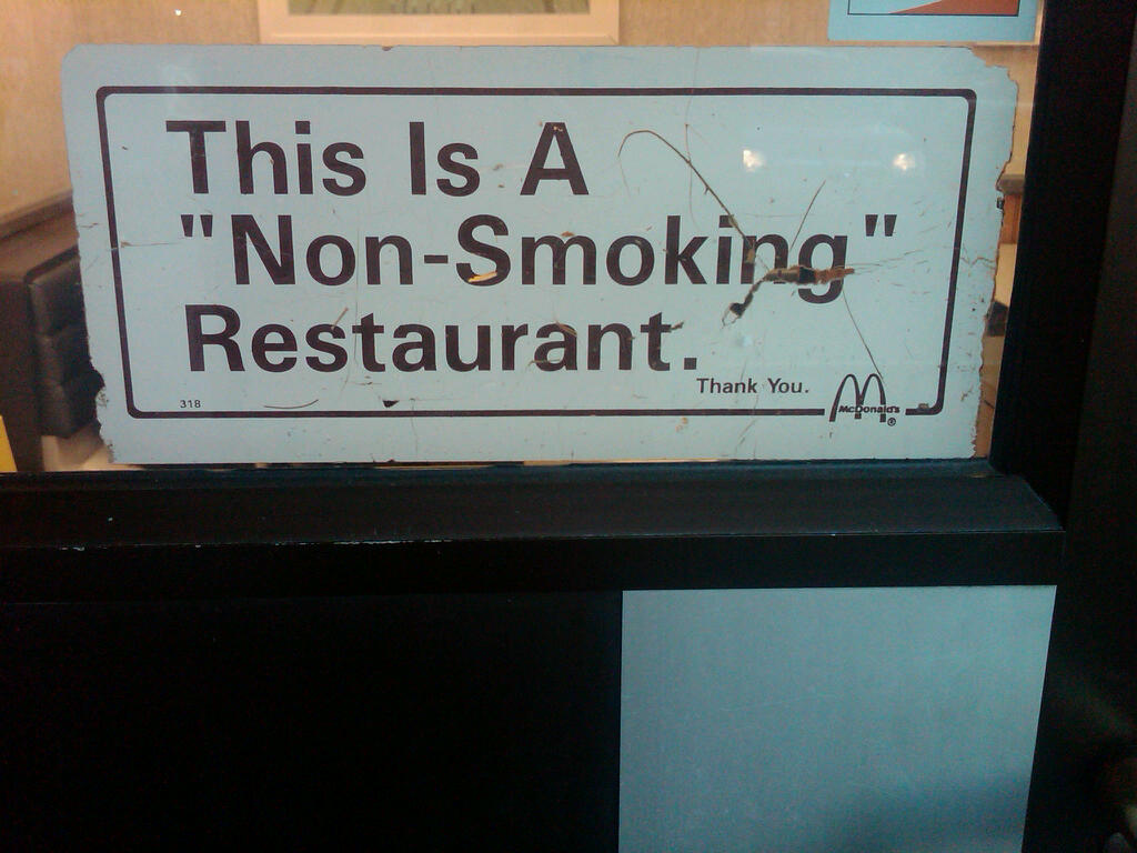 The “Blog” of “Unnecessary” Quotation Marks: a "non-smoking" restaurant