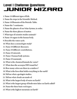 The Science Life: Wizard Challenge