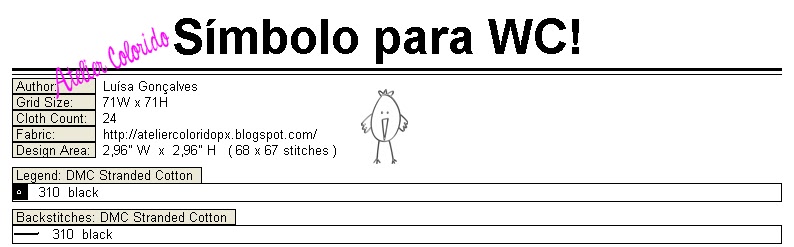 Atelier Colorido PX: Símbolo para WC!