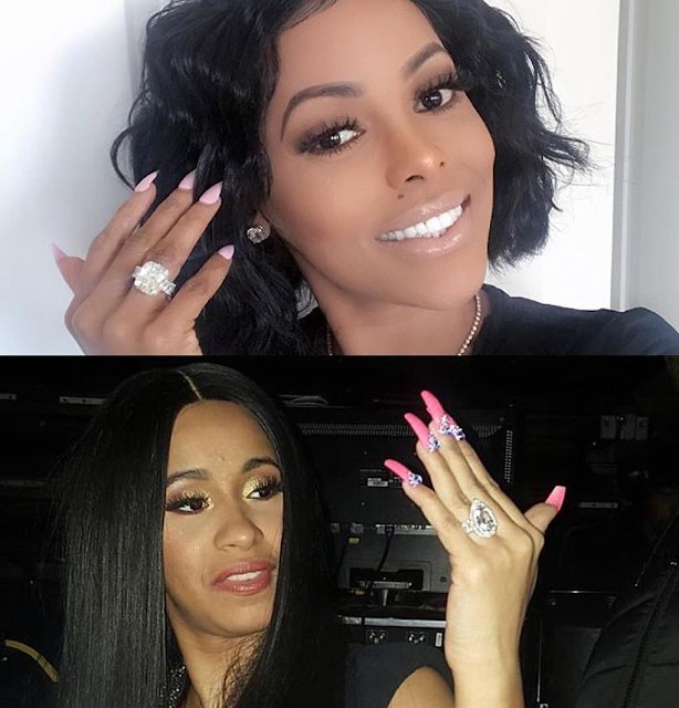 Black satino's Blog: Yikes! Keyshia or Cardi B....Whose Engagement Ring ...