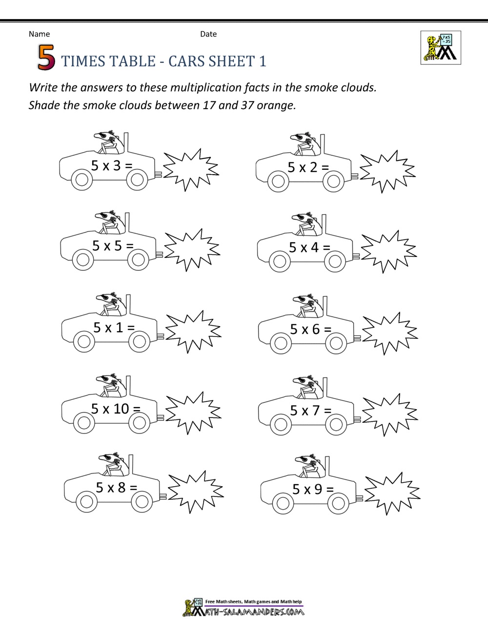Third Grade A B C D SEMANA 6 MATH 3 5 TIMES TABLE Third Grade A B C D SEMANA 6 MATH 3 5 TIMES TABLE