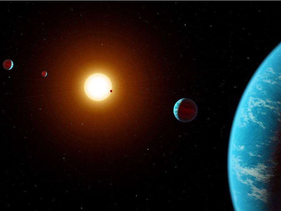 A direct snapshot of the exoplanetary system