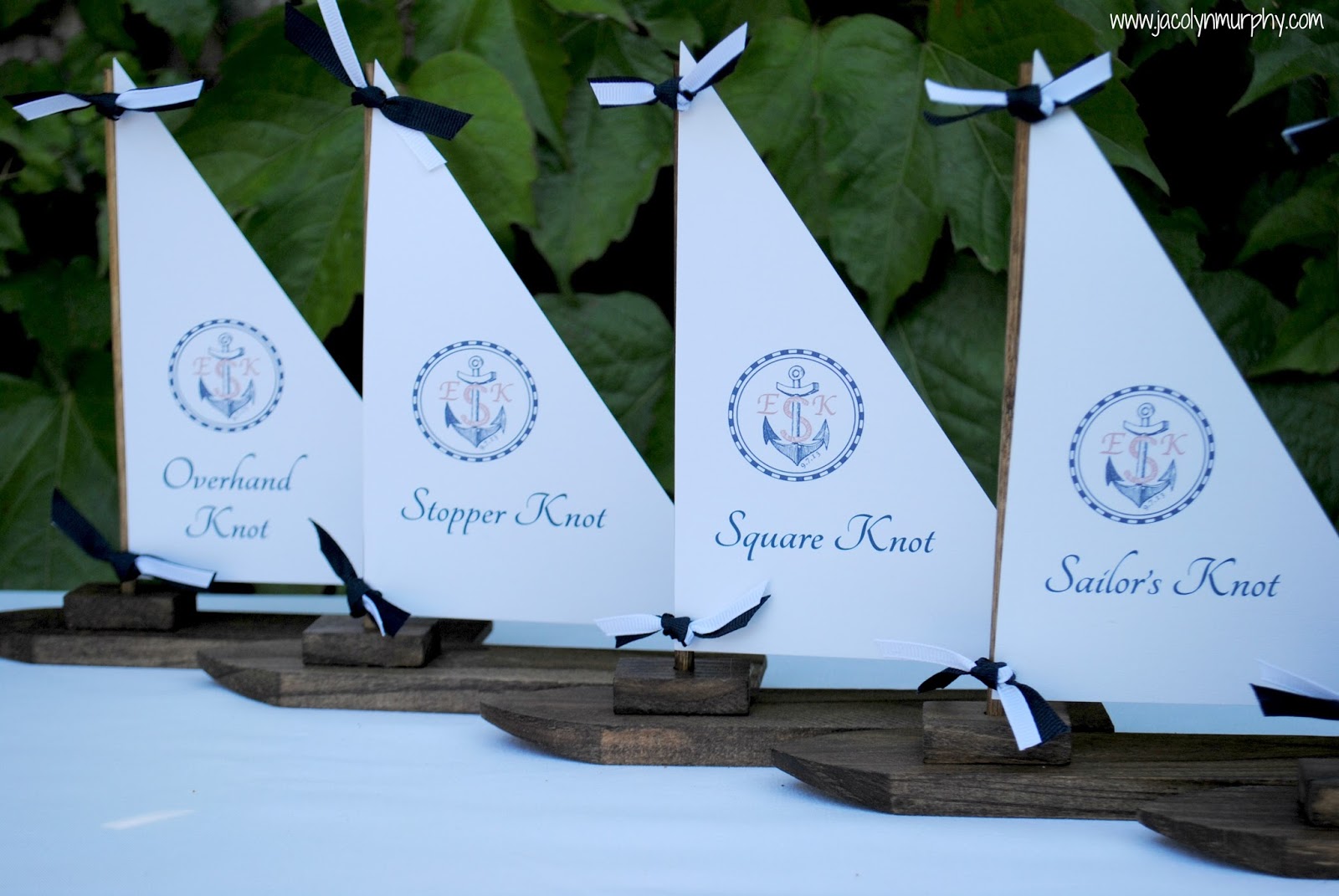Jac o' lyn Murphy: Nautical Wedding Centerpieces...to Hitch or Knot?