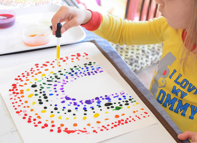 Eye Dropper Rainbow Craft | What Can We Do With Paper And Glue
