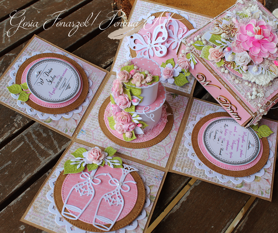 Peninia Art...: Ślubny exploding box