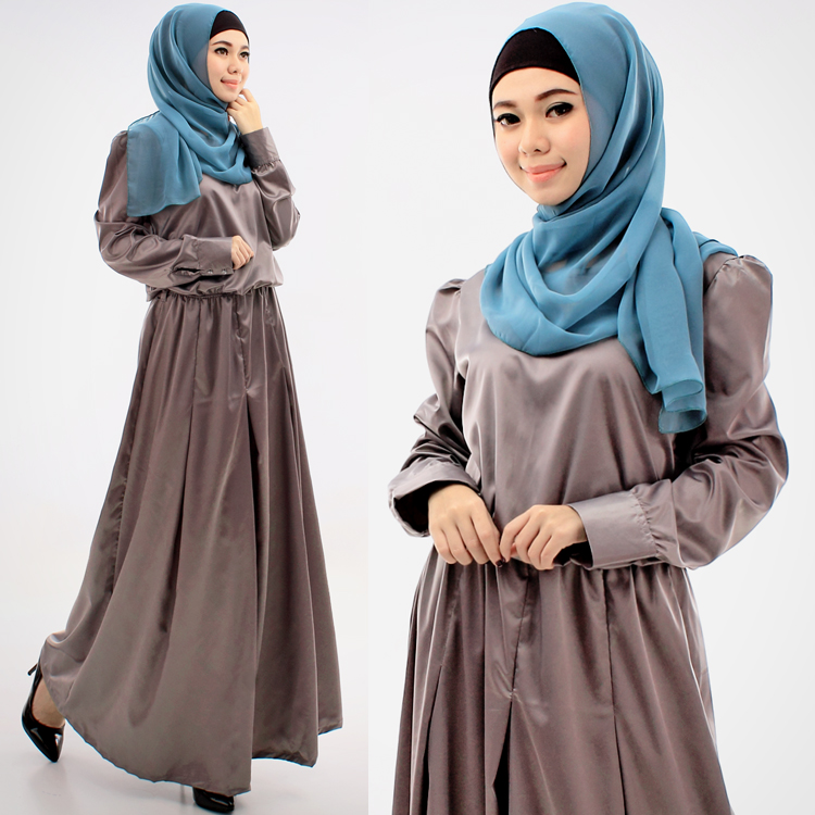706107 ~ Pleated Design Jubah Dress (Including Shawl) (RM68) - Azrimo Shop