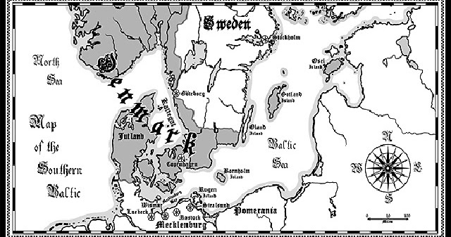 Map of the Southern Baltic