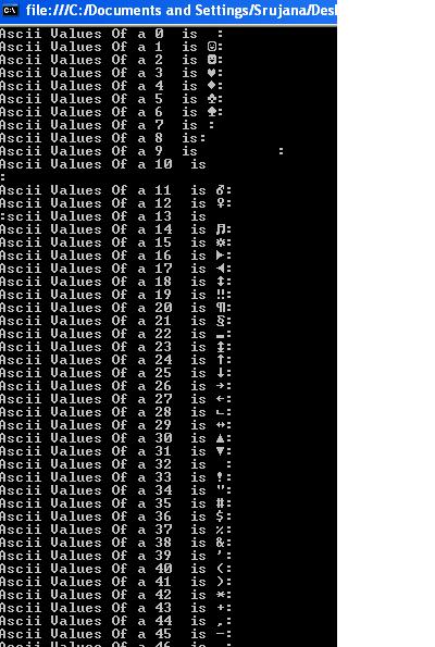 program-to-print-ascii-values