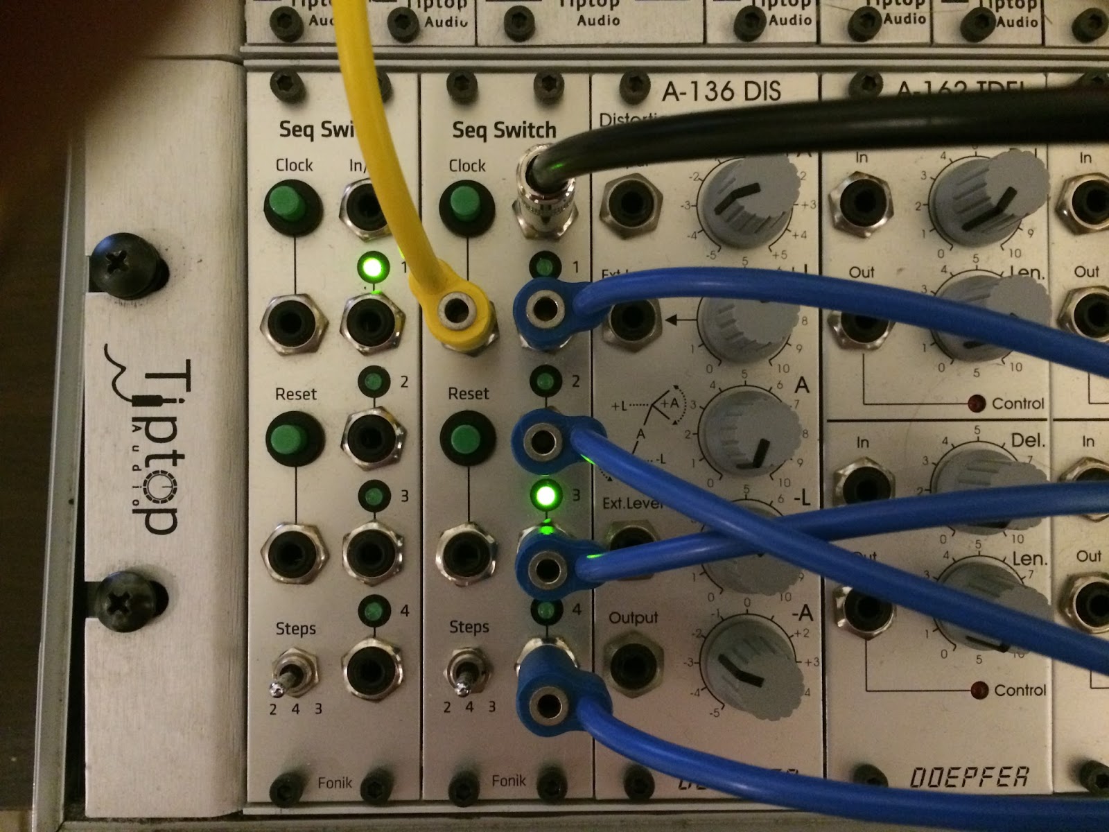 Granular Matter: Modular Patch - Four Stage Sequential Switch Sequencer