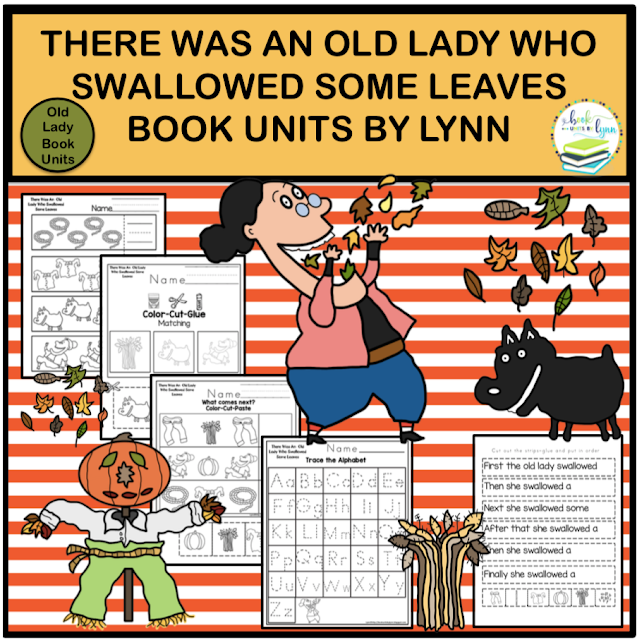 THERE WAS AN OLD LADY WHO SWALLOWED SOME LEAVES! BOOK UNIT ~ Book Units ...