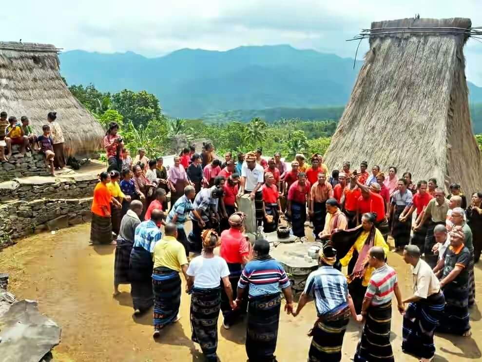 Tarian adat ( gawi ) Saga