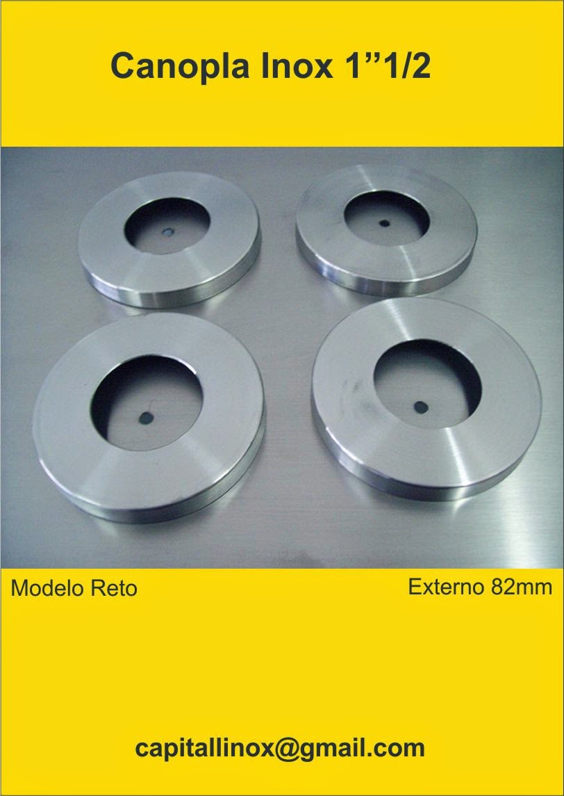 CAPITAL INOX: CANOPLA INOX PARA CORRIMÃO INOX