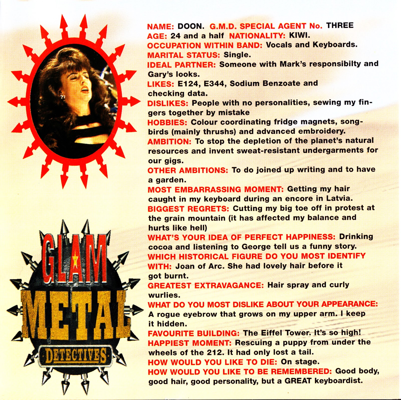 STARLOGGED - GEEK MEDIA AGAIN: 1995: GLAM METAL DETECTIVES ALBUM