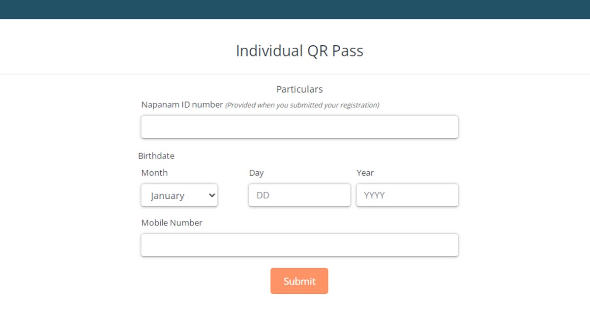 How to Register and Generate NAPANAM QR Code