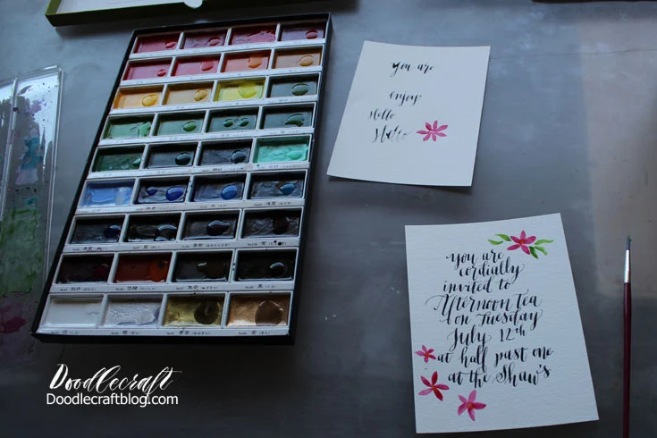 Calligraphy Tea Party Invitations!