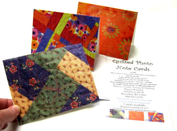 Crafty Sewing & Quilting: Photo Note Cards