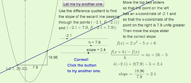 Teaching with GeoGebra: Difference Quotient versus The Slope Formula