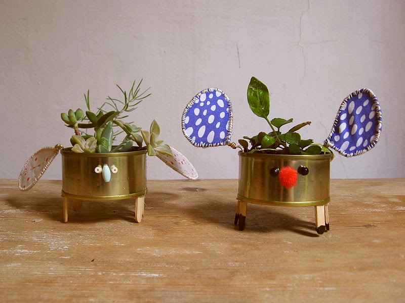 misako mimoko: DIY project: Recycled tuna cans planters tutorial
