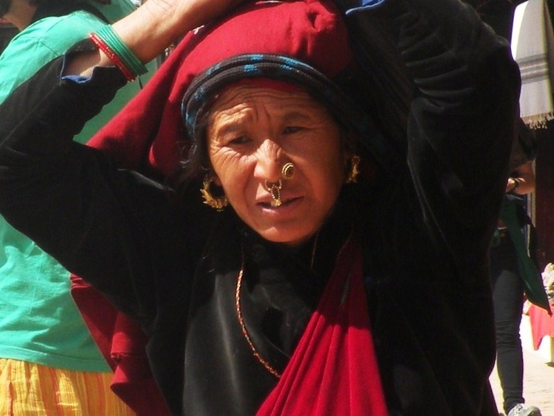 Local style: Nepalese ethnic jewelry: earrings