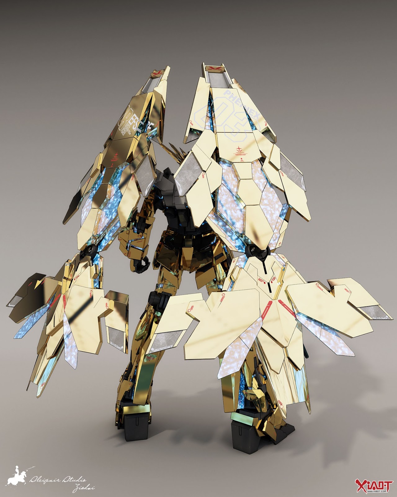 GUNDAM GUY: MG 1/100 Unicorn Gundam 03 Phenex [Anime Style] - Painted Build