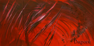 Red original fine art paintings by Dapore
