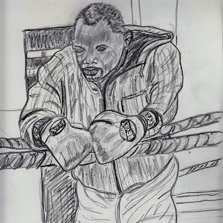 MMA Cartoon: Daniel Cormier drawing