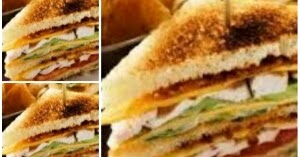 Sandwich Isi Daging Ayam Panggang dan Sayuran untuk Menu Makan Siang ...
