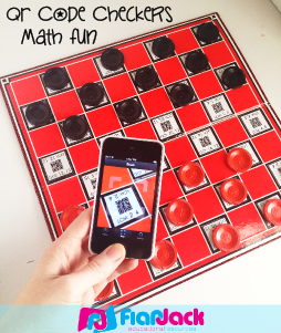 QR Code Checkers Math Fun Freebie - FlapJack