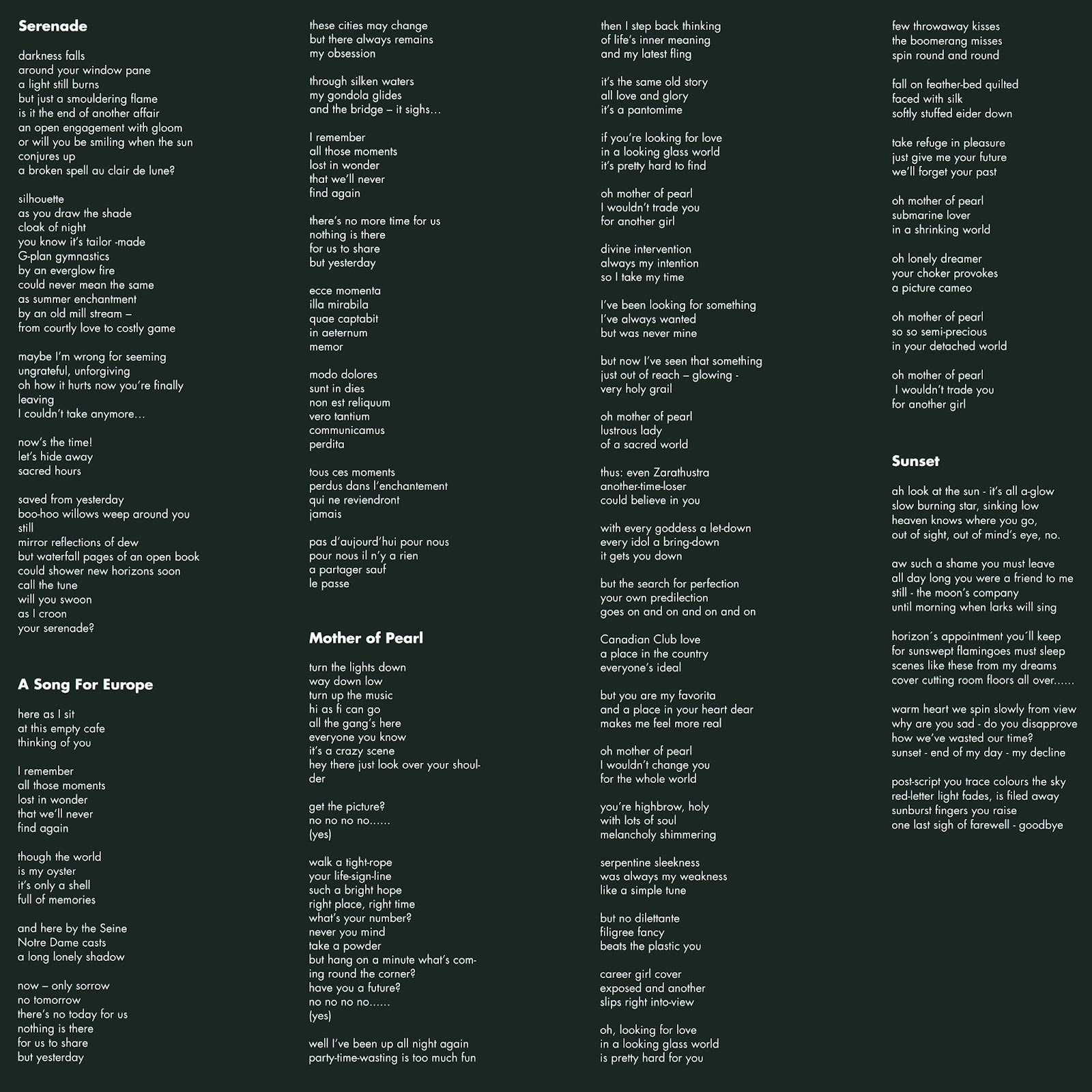 1973 Stranded - Roxy Music - Rockronología