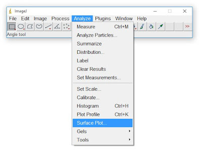 My imageJ: Surface Plot รูปแบบการสร้าง profile ภาพ ในรูปแบบกราฟ 3D