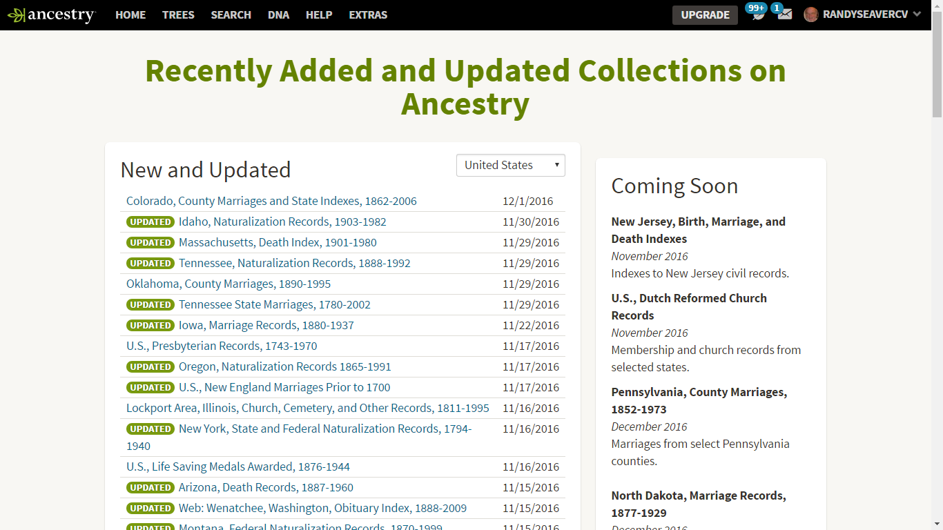 Genea-Musings: Added or Updated Databases at Ancestry.com - Week of 11 ...