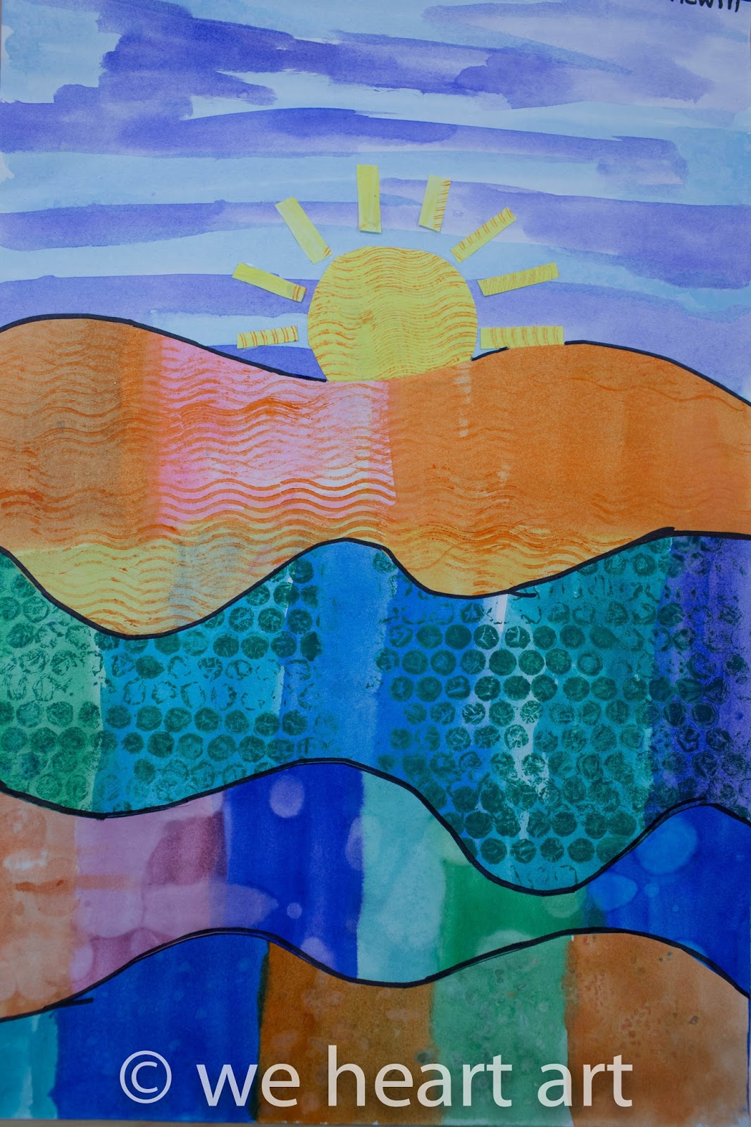 we heart art: Layered Landscapes (5 Ways!)