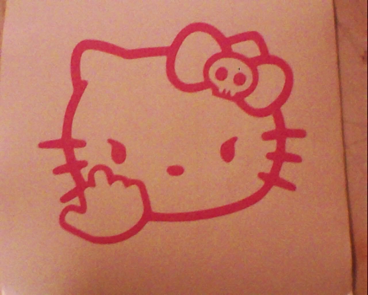 Sticker "Hello Kitty" Skull Ver - Teman Promosi Digital