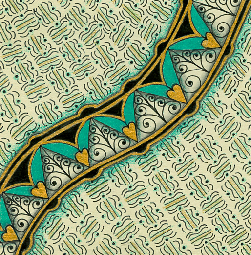 Time for Tangling: Today's Tangles - Lines, Love Fragment & Bayken