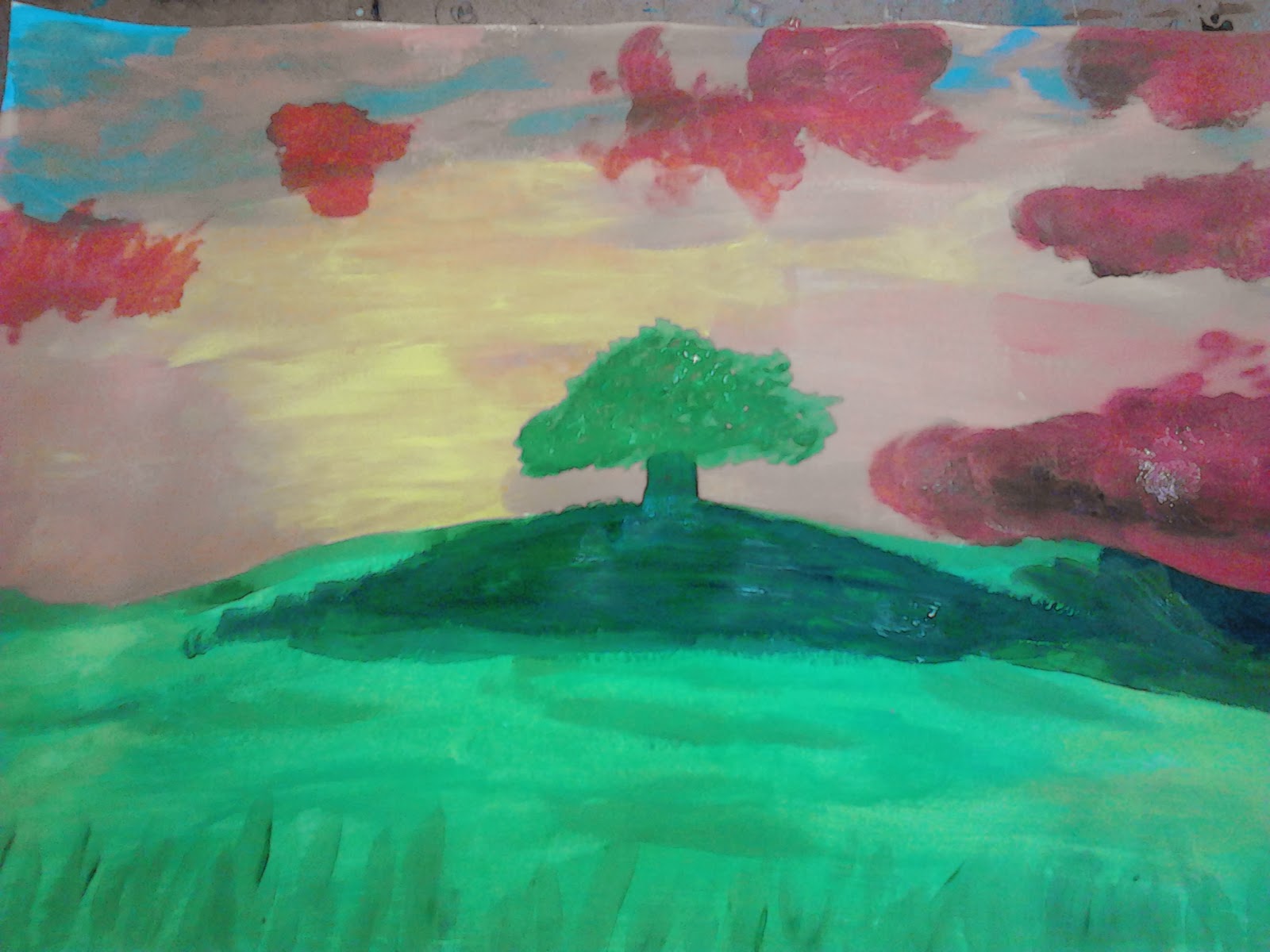 Paisajes pintados con tempera - Imagui