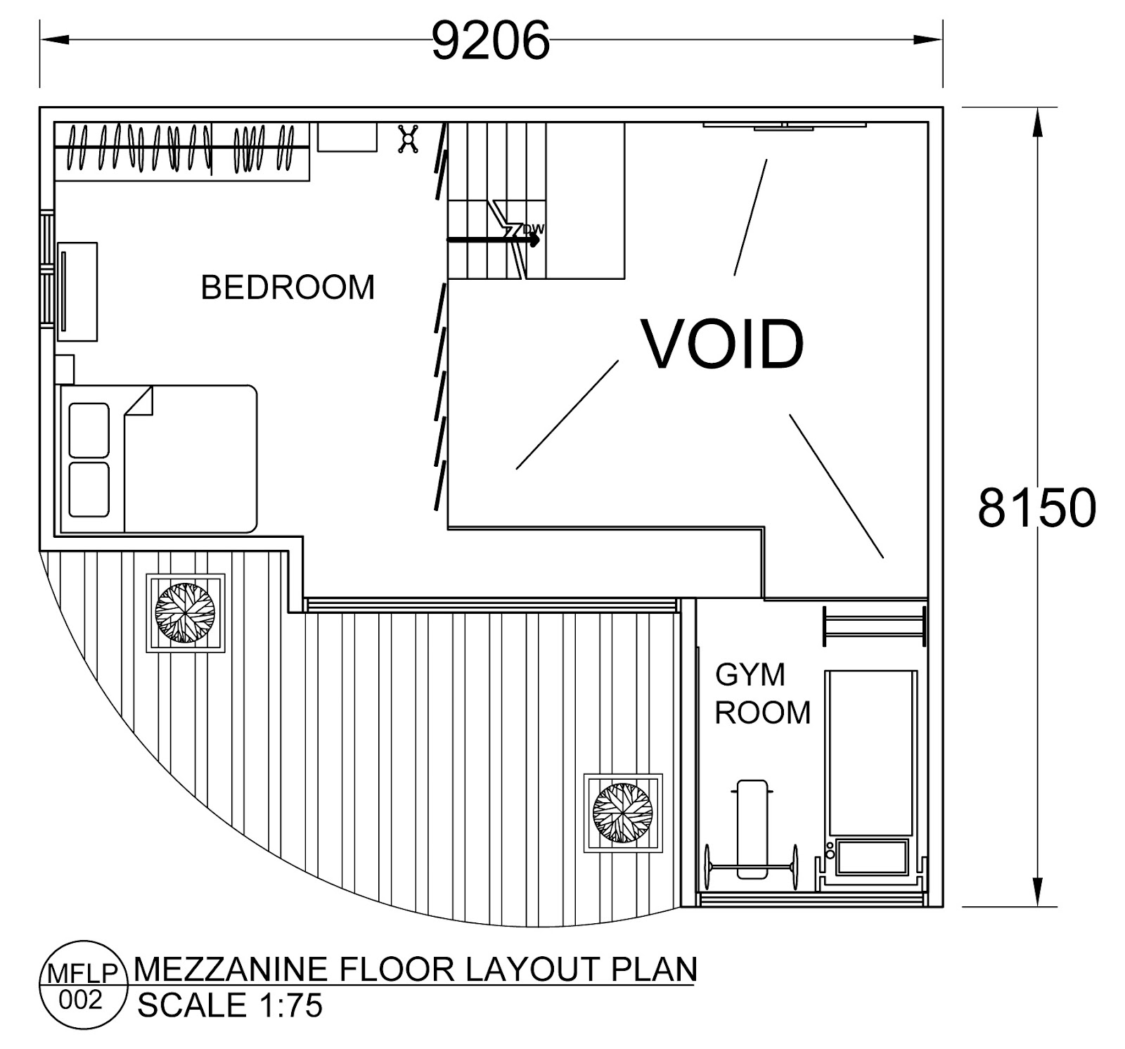 JR Interior Design: Technical Drawings (Loft Design)