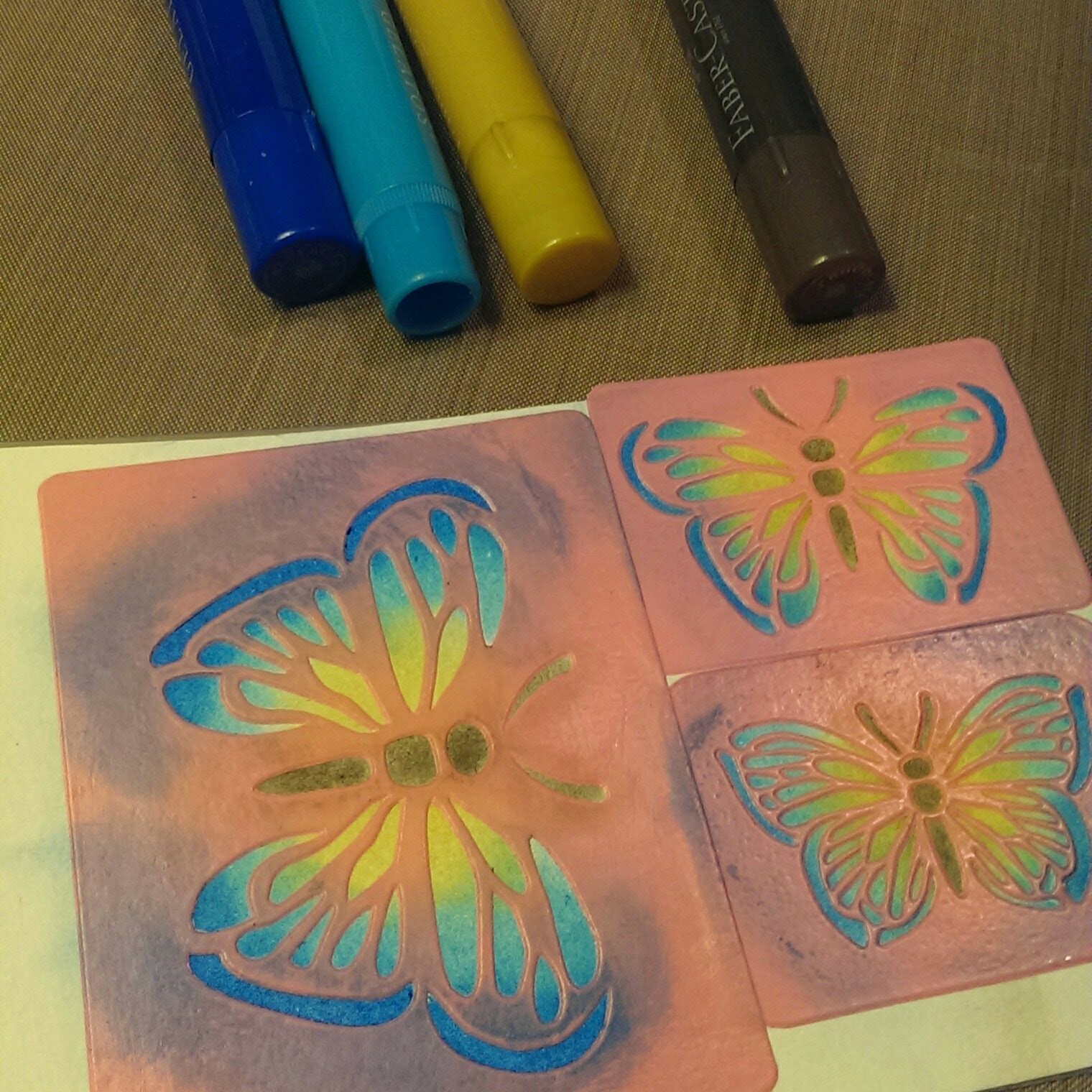 Eclectic Paperie: Distress Paint, Gelatos, Glitter Paste and Stencil Fun