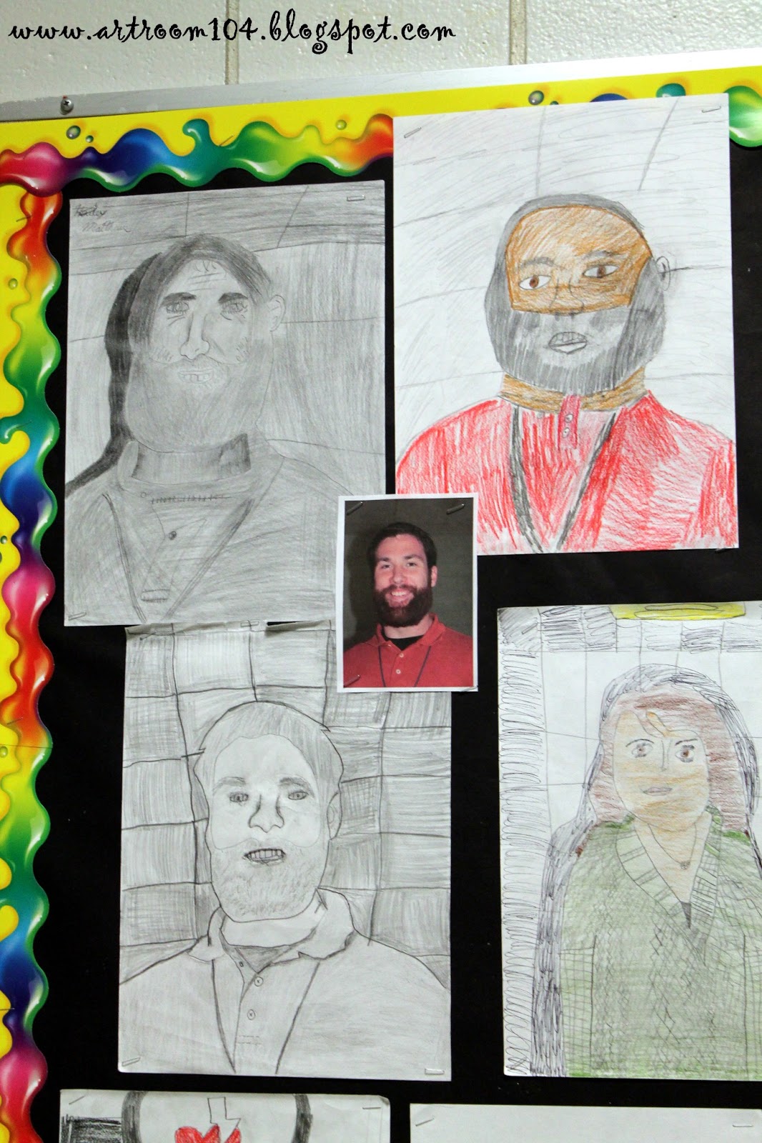 Art Room 104: Finished Staff Portraits