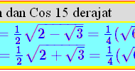 Menghitung Nilai sin dan cos 15 derajat ~ Konsep Matematika (KoMa)